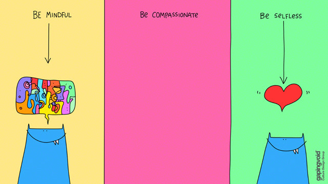 Be Mindful Be Compassionate Be Selfless – Gapingvoid Virtual Backgrounds