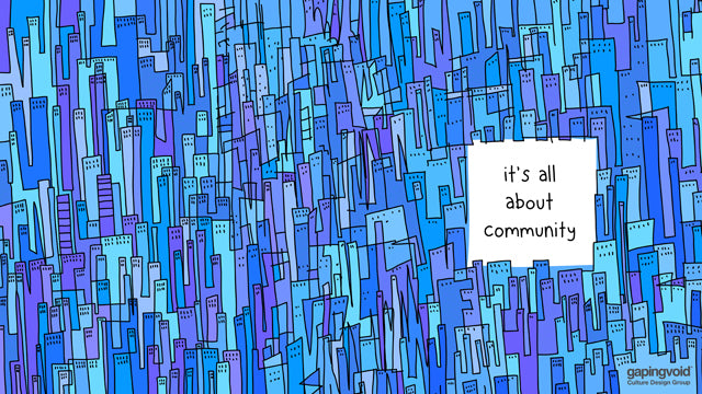 It's All About Community – Gapingvoid Virtual Backgrounds