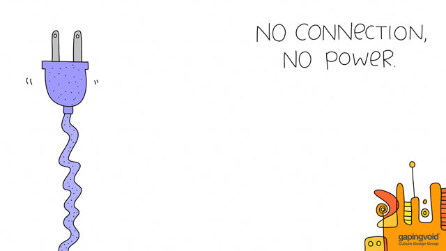 No Connection No Power – Gapingvoid Virtual Backgrounds